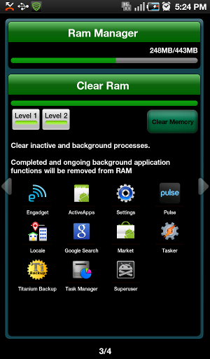 Samsung Active Apps Widget for Android