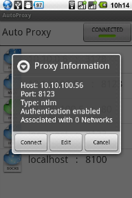 Auto Proxy for Android http(s), Socks, and Ntlm