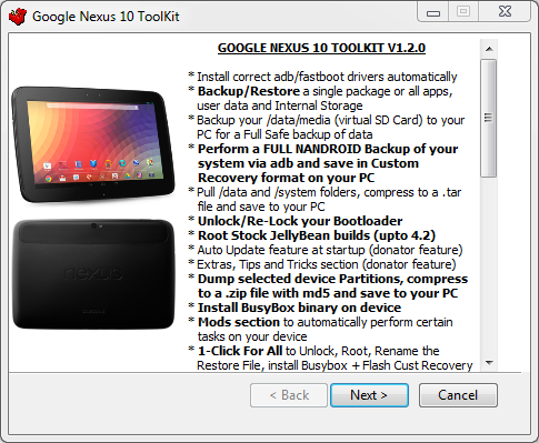 Nexus 10 All-in-One Toolkit Released