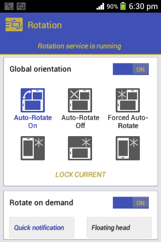 Rotation Gives Full Control over Device Screen Orientation