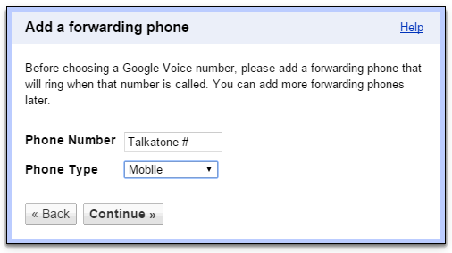 Setup Google Voice
