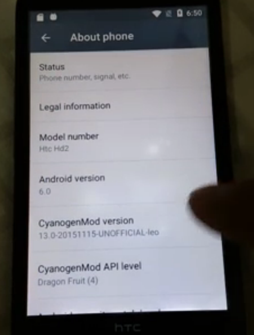 HTC's Legendary HD2 Receives Android 6.0 Port