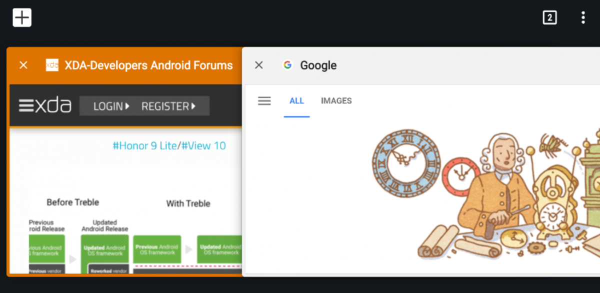 Google is Testing a Horizontal Tab Switcher in Chrome for Portrait Mode