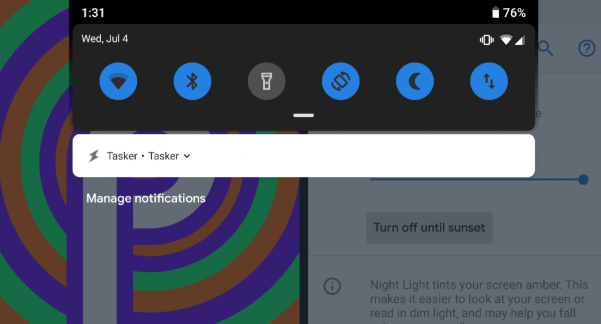How to enable Android P's Dark Theme when Night Light is on