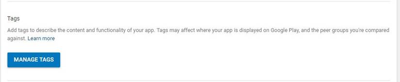 Developers can now add up to 5 tags on their Play Store apps