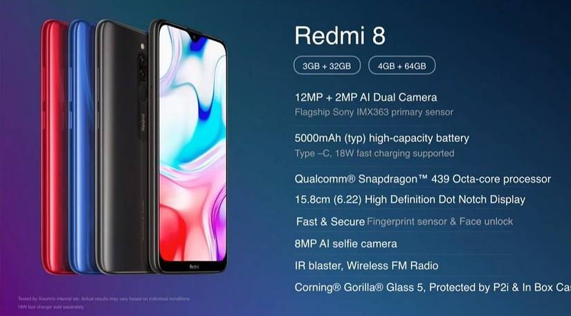 Xiaomi Redmi 8 launched in India with Snapdragon 439 for ₹7,999 (~$112)