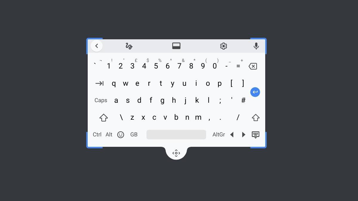 The floating keyboard in Chrome OS will soon be resizable