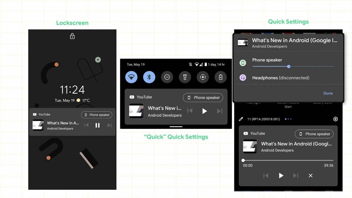 Android 11's Media Controls remembers up to 5 previous media sessions