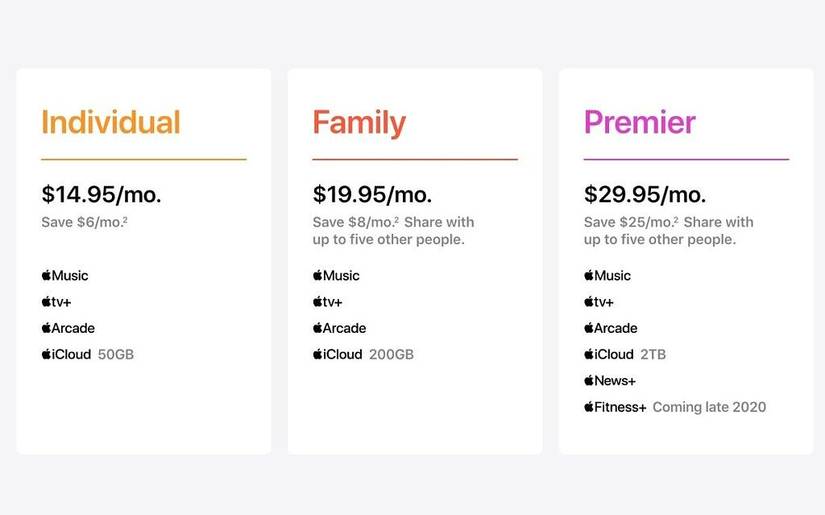 Apple One service bundles now available, starts at $14.95 a month