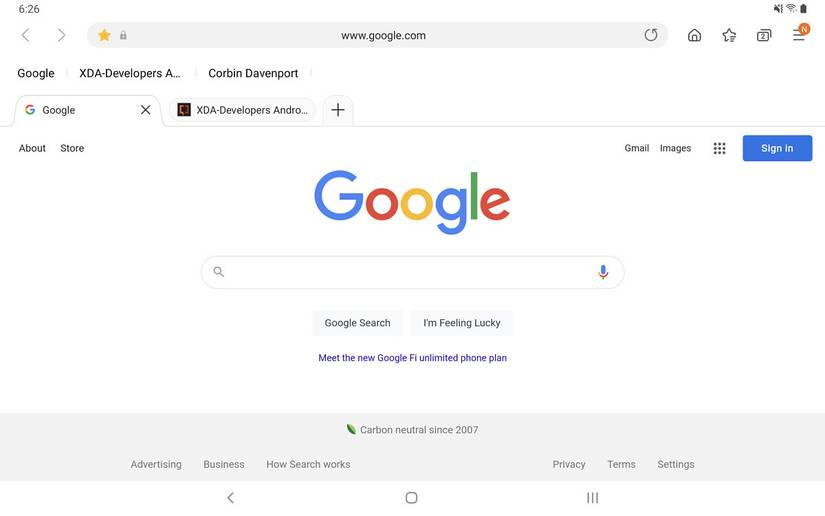 Samsung Internet now has an optional bookmarks bar