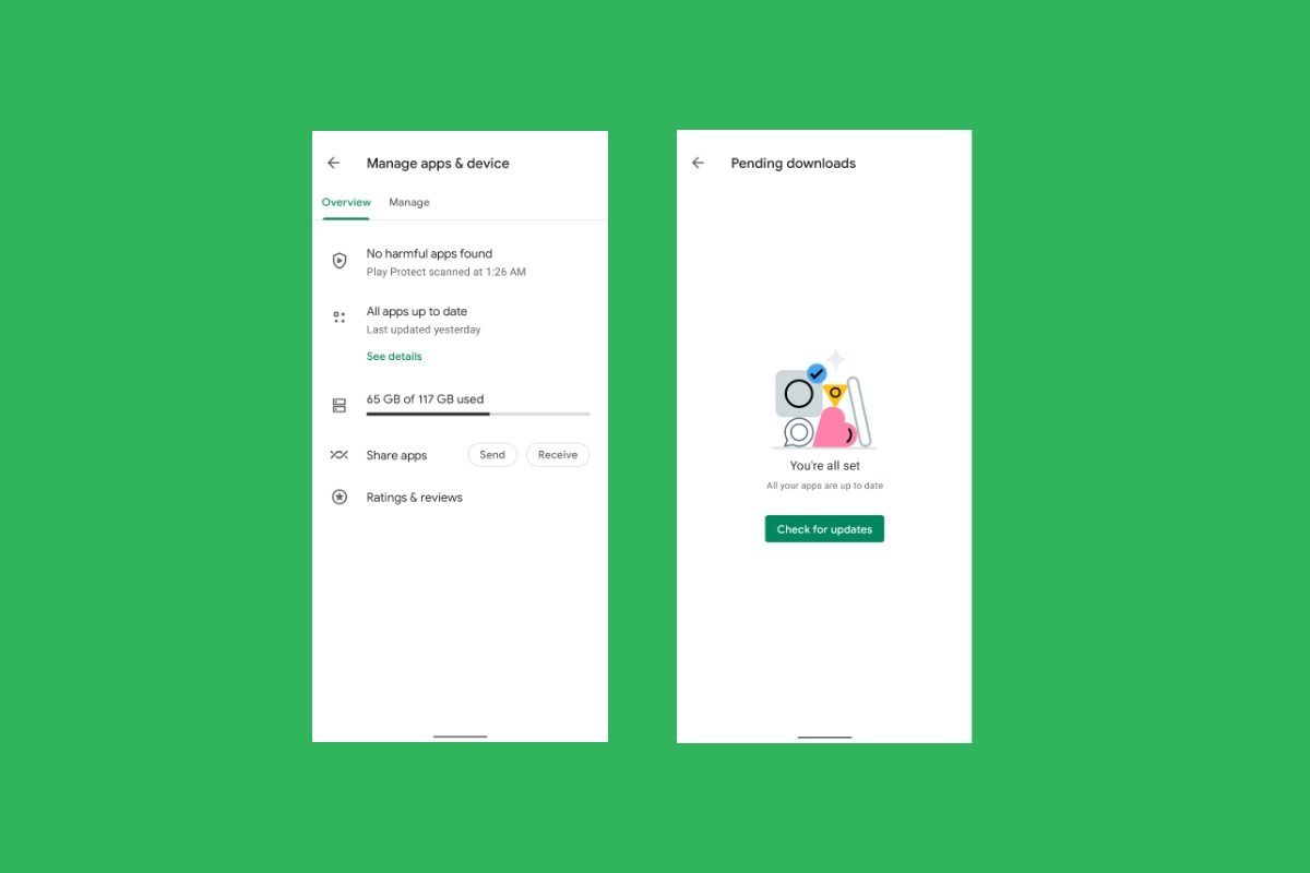 Google's latest Play Store UI test makes it harder to check for updates