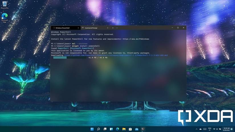 A comparison of Windows Terminal and PowerShell