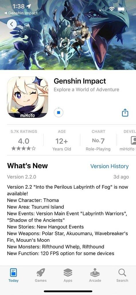 Genshin Impact now offers a 120FPS mode on iPhone 13 Pro and iPad Pro ...