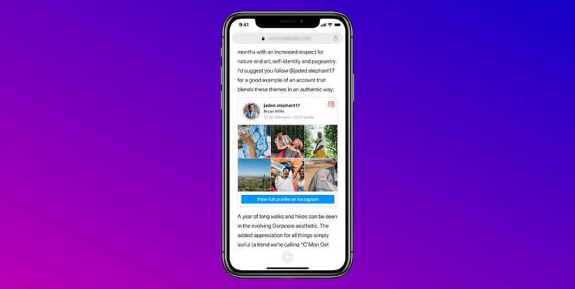 Instagram finally lets you embed your profile on other websites