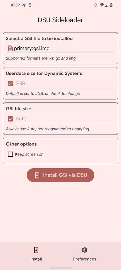 DSU Sideloader lets you easily boot any custom GSI via Android DSU Loader