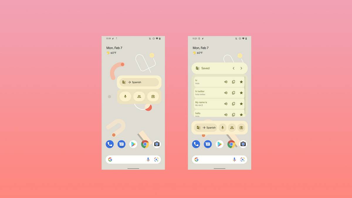 Google Translate receives a new Material You home screen widget