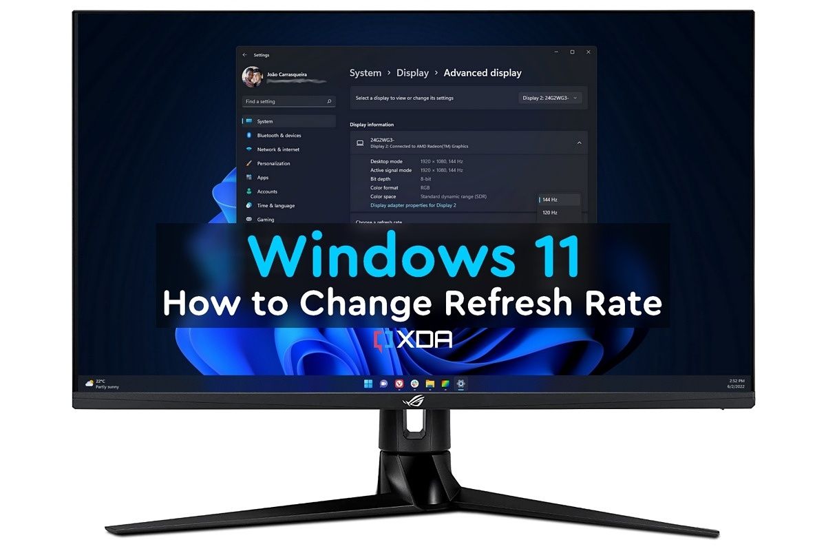 How to change your display's refresh rate on Windows 11