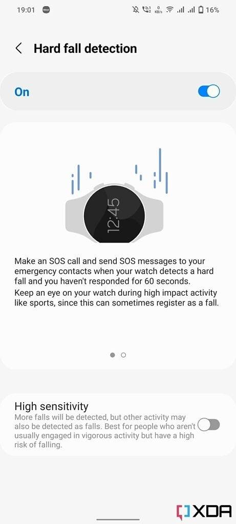 Can the Samsung Galaxy Watch 5 series detect a fall? How to set it up?