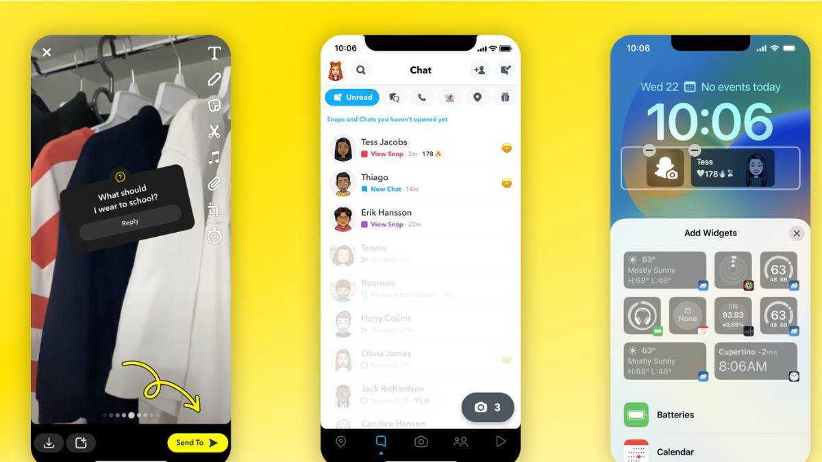 Snapchat update adds Lock Screen widgets, Chat Shortcuts and more