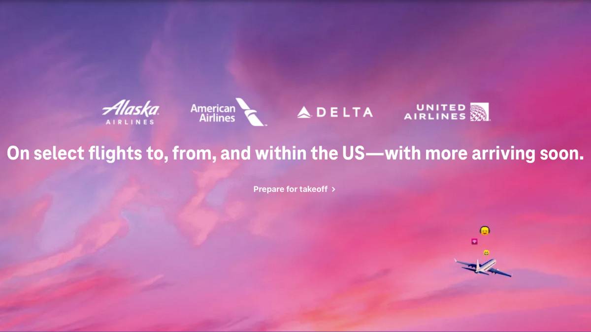 T-Mobile's in-flight Wi-Fi service now includes United Airlines
