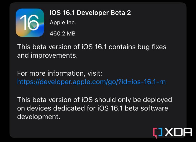 Apple releases iOS 16.1 beta 2 to developers, here's what's new