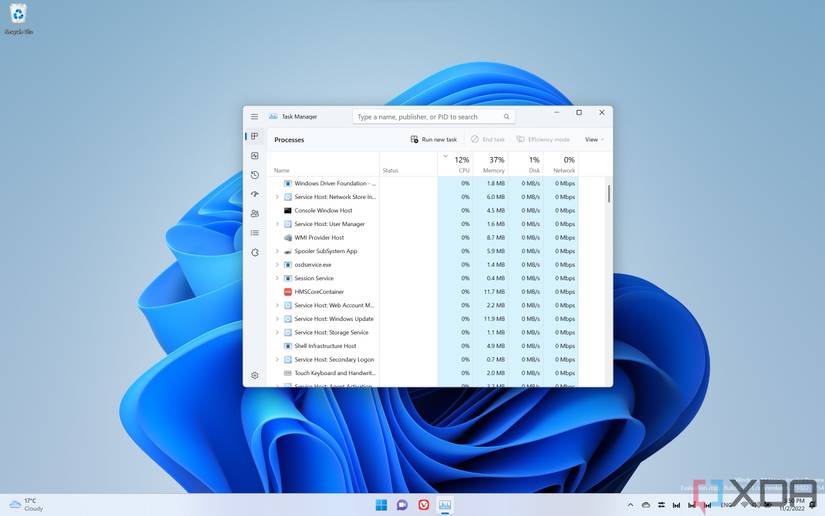 Microsoft is working on a search bar for the Task Manager in Windows 11