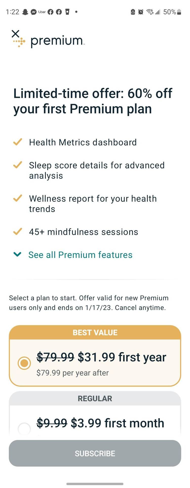 Save 60% on a Fitbit Premium subscription with this limited-time offer