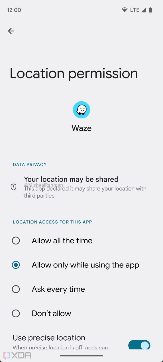 Android 14 may integrate Google Play’s data safety section to show you why apps need location access