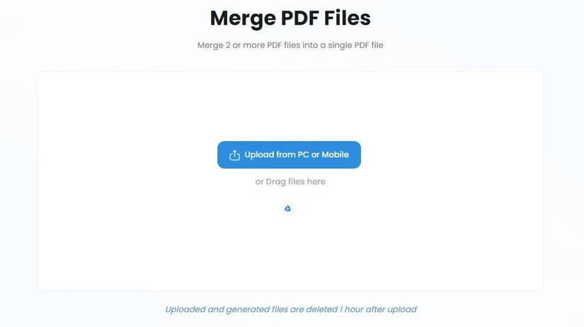 How to merge PDF files with TinyWow