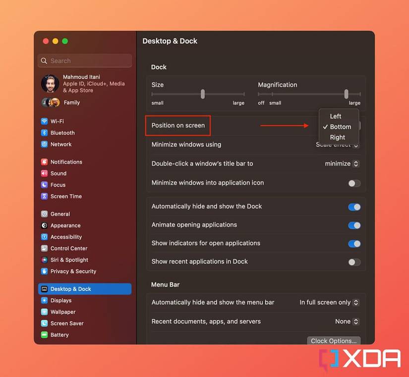 How to change the size and position of your Dock on a Mac