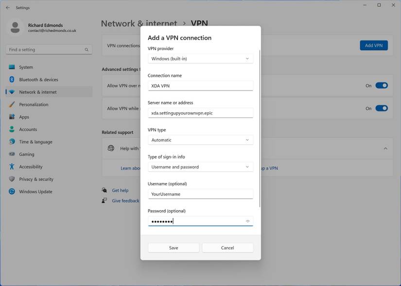 How to install a VPN on Windows