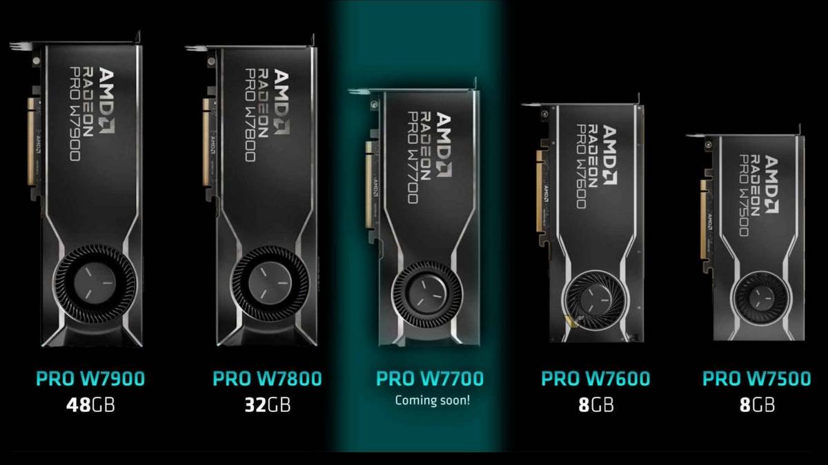 AMD teases Radeon PRO W7700 professional graphics card with 16GB VRAM