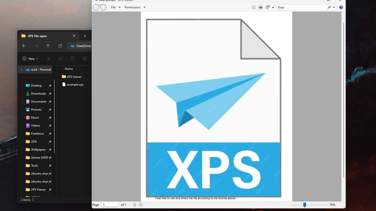 How to open XPS files in Windows 11