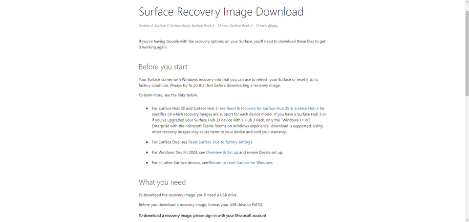 How to reset a Microsoft Surface device