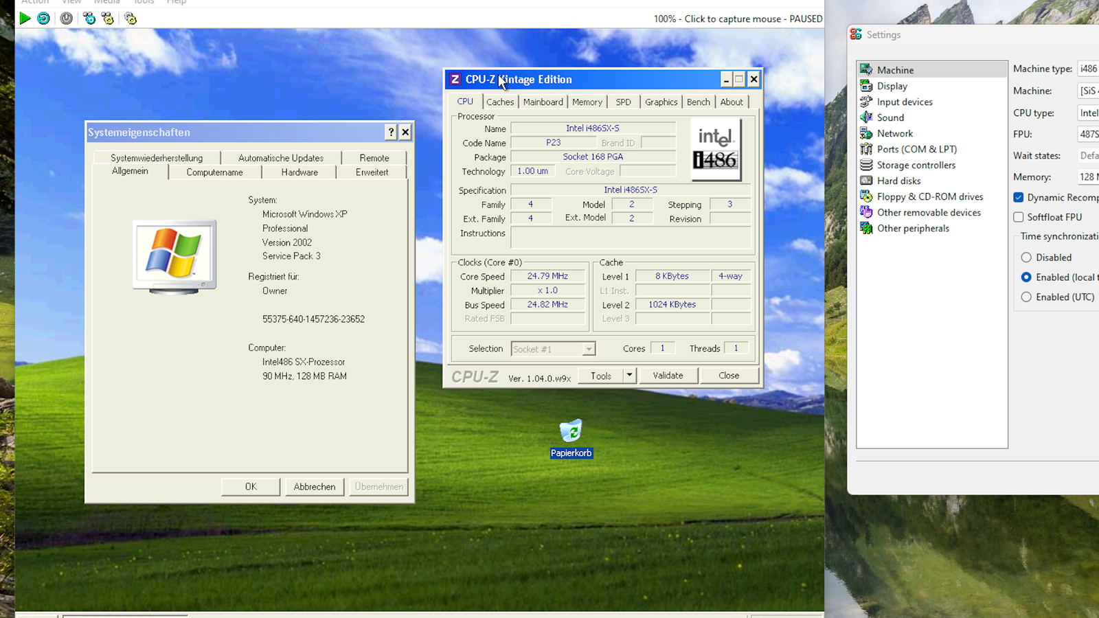 Someone got Windows XP running on a CPU ten years older than itself
