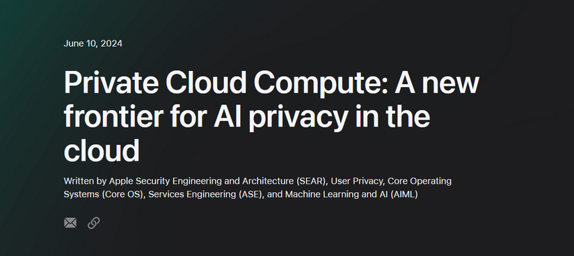 How Apple's Private Cloud Compute supports private AI processing
