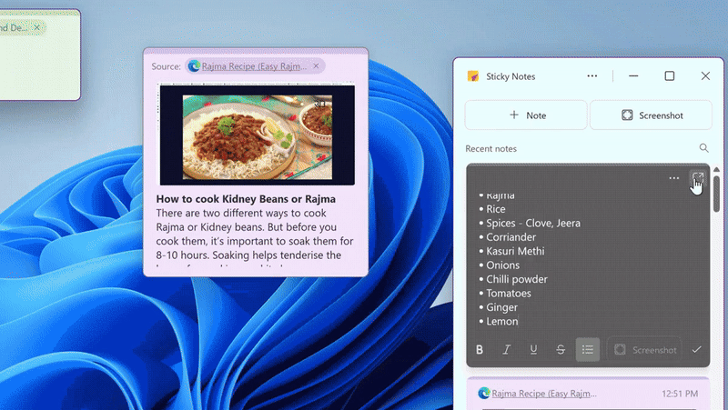 Sticky Notes for OneNote on Windows just got a lot easier to use