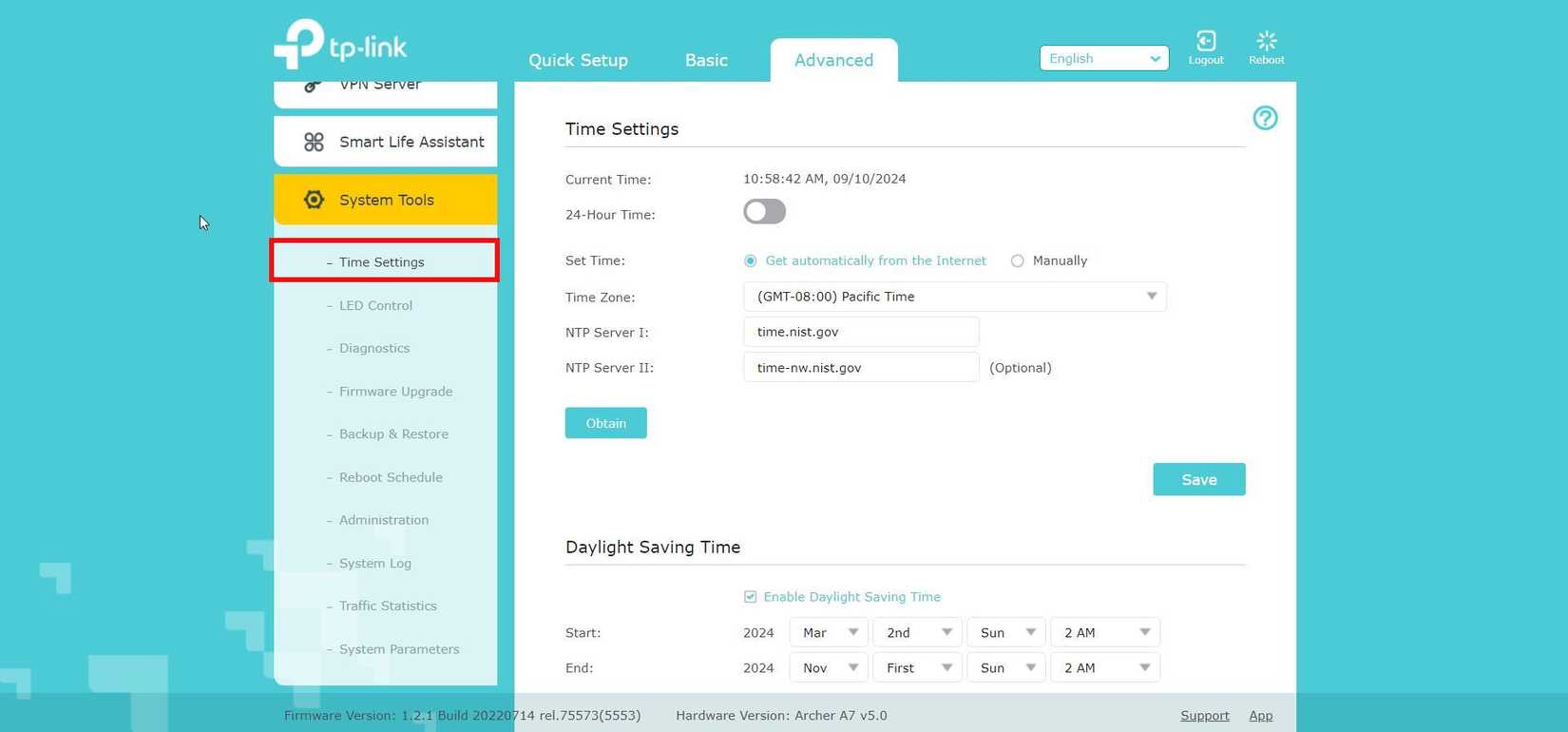 How to set the correct time on your TP-Link router