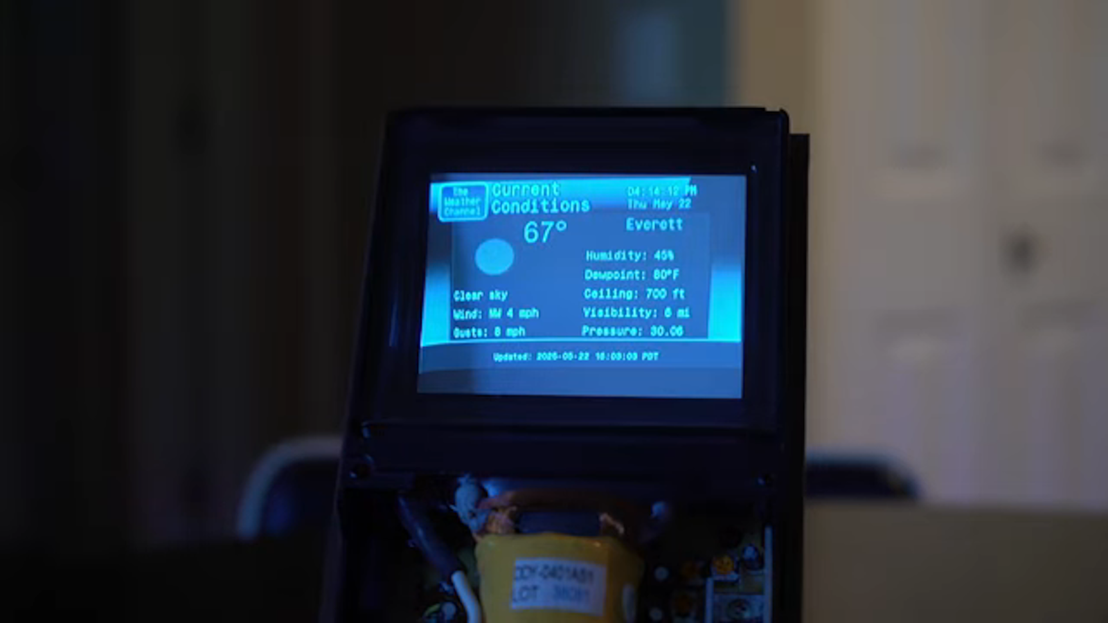 Someone created a retro weather forecaster with a mini CRT screen, and ...