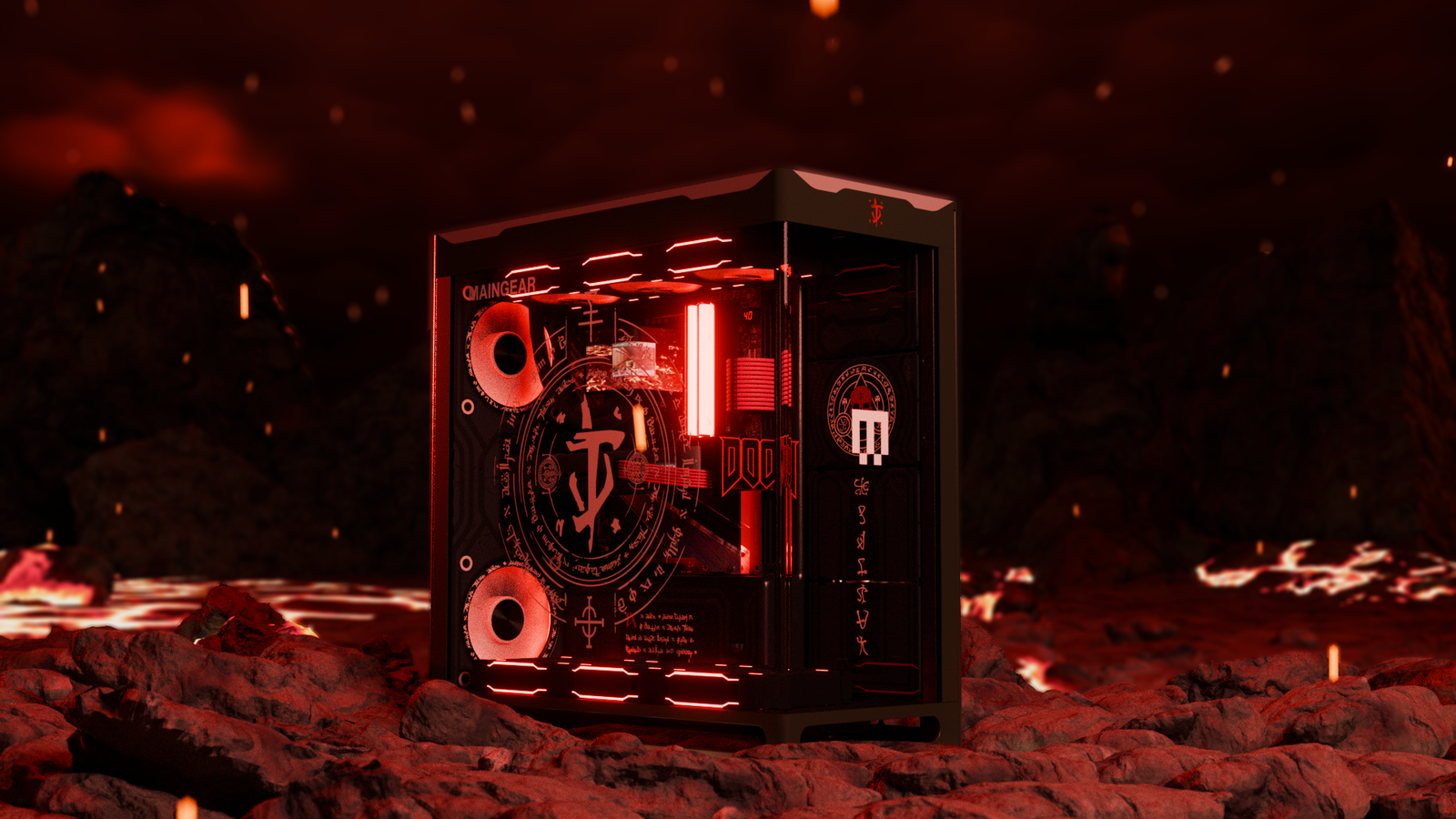 Maingear's new Doom-themed PCs look like they were forged in hell, and ...