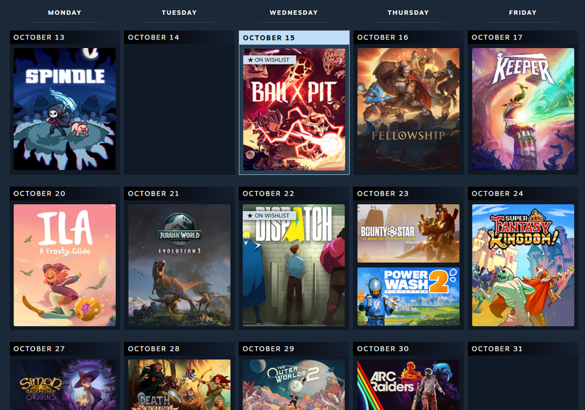 Steam's new upcoming games calendar will tell you which days will make ...