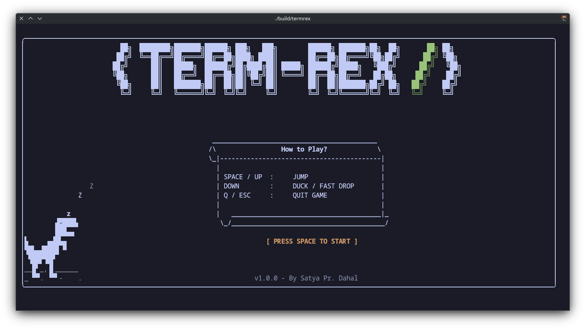 This fun fan-made Terminal version of Chrome's Dinosaur Game uses ASCII ...