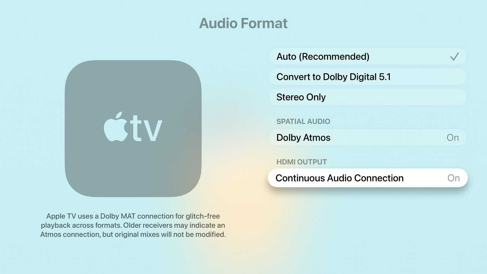 tvOS 26.4 adds a new setting to fix Apple TV 4K audio popping issues