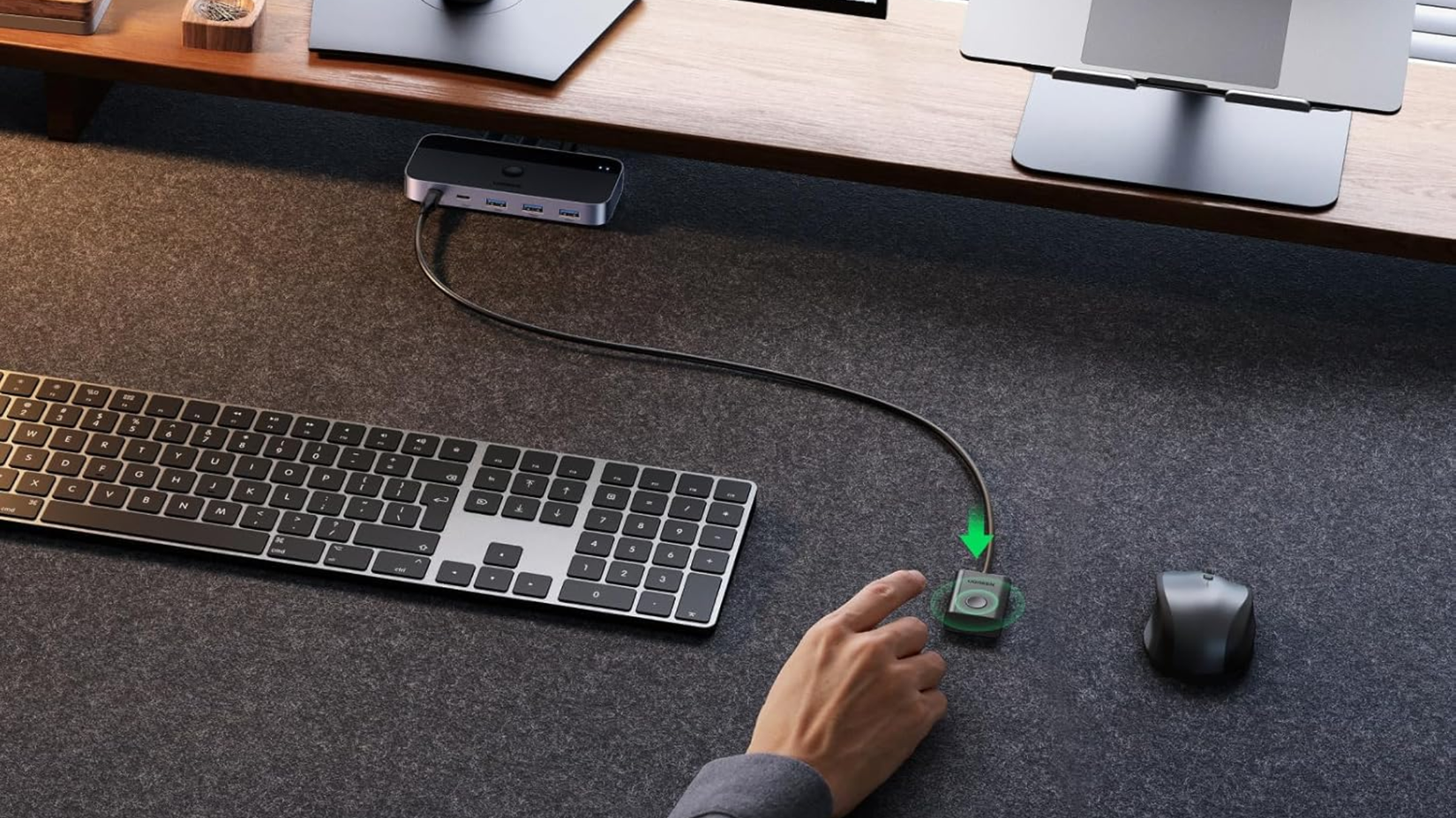 This USB switch makes sharing accessories between two devices easy, and ...
