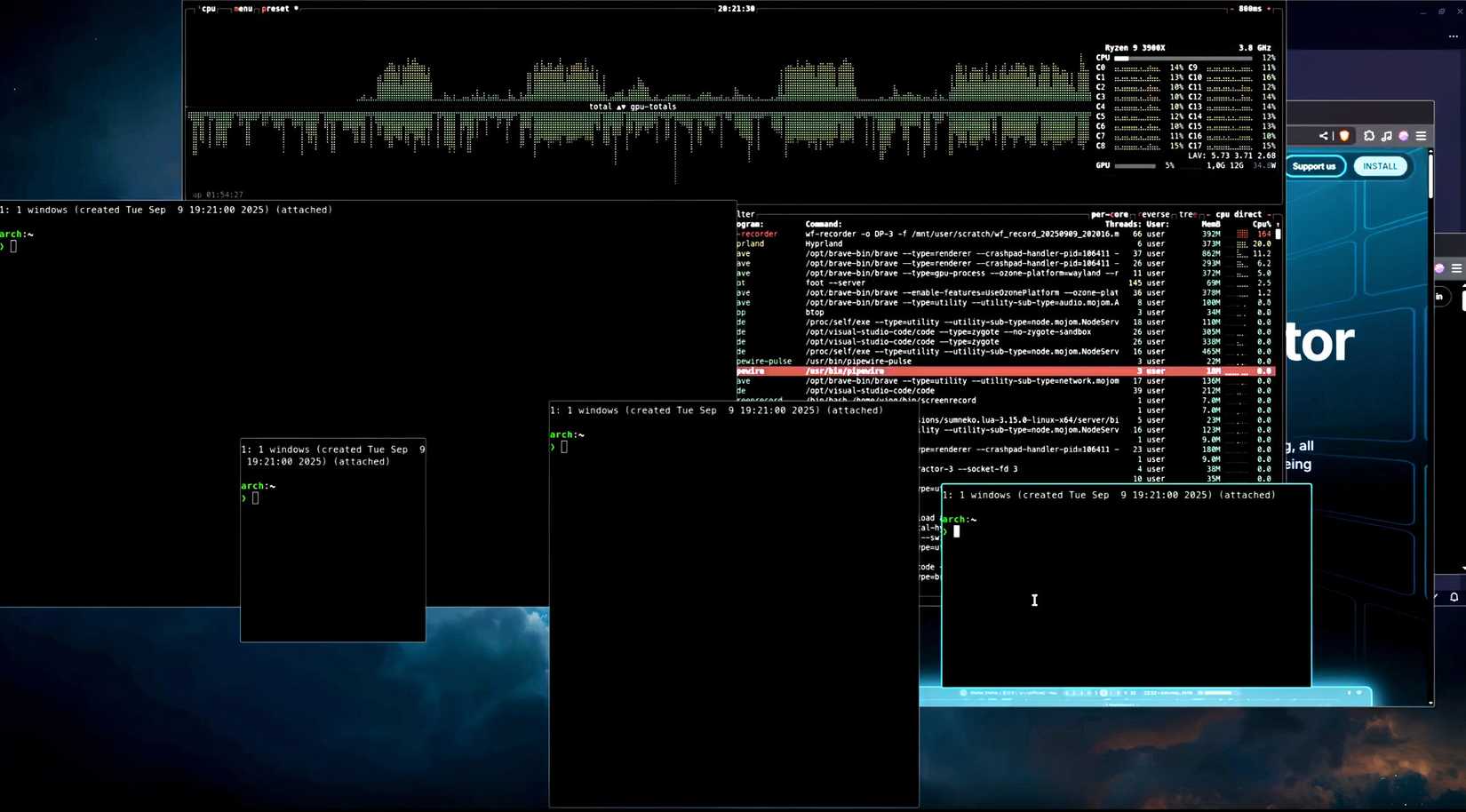 I switched to a tiling window manager, and I can't go back to floating ...