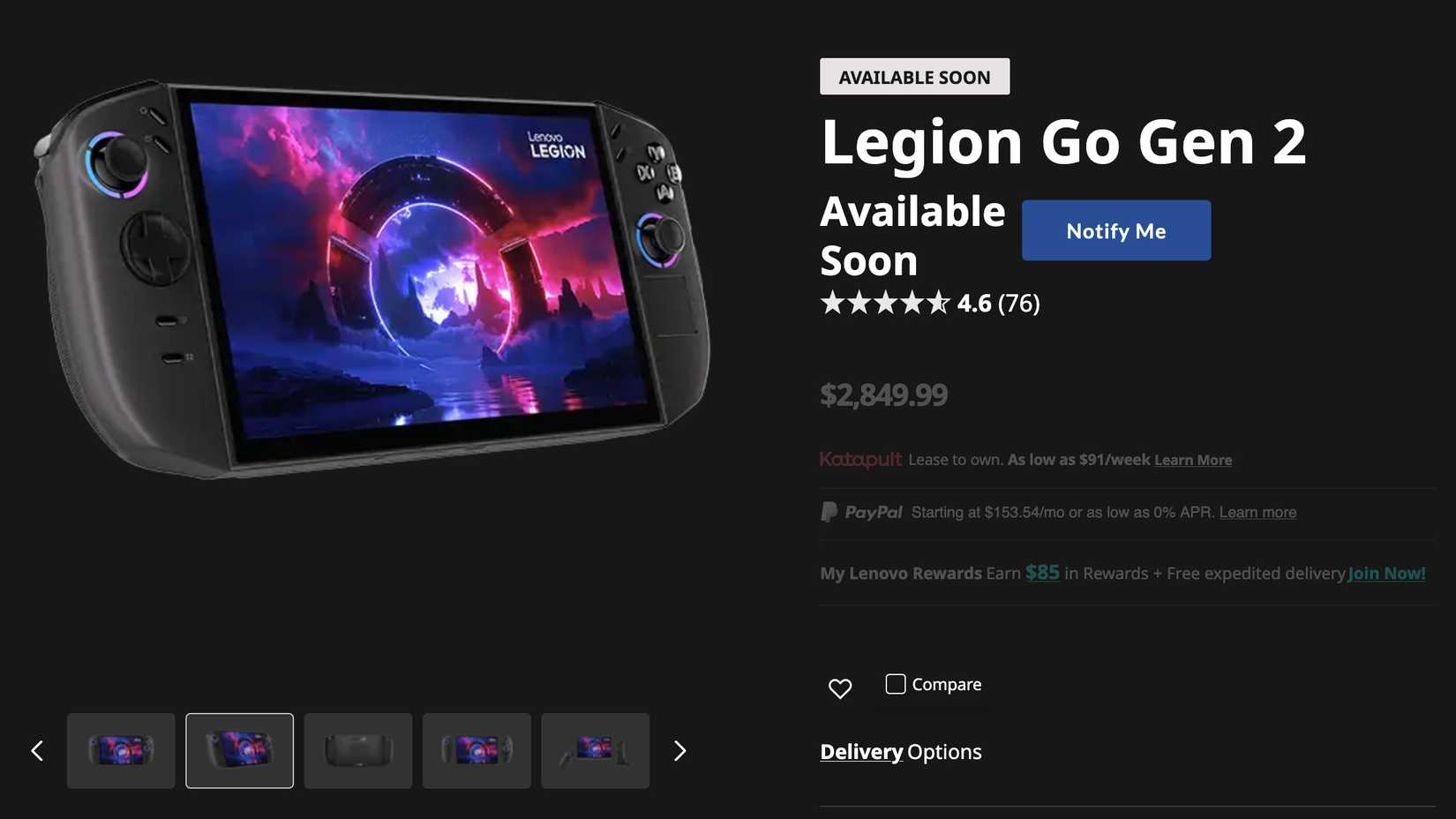 The high-end Legion Go 2's price surges to almost $3,000