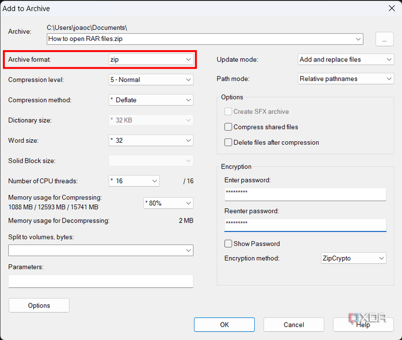 How to password protect a ZIP file on Windows 11