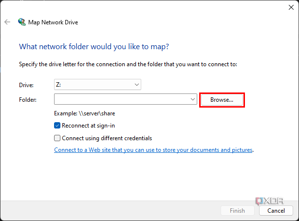 How to map a network drive on Windows 11