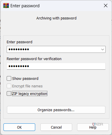 How to password protect a ZIP file on Windows 11