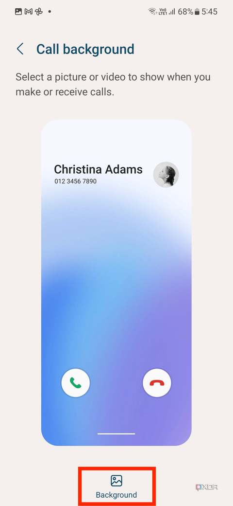 How to set a custom call background for your contacts on a Samsung device